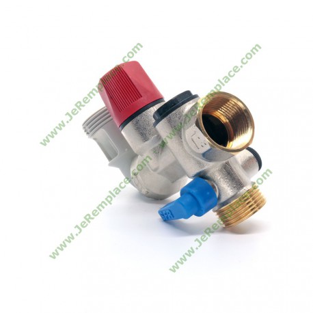 Groupe de sécurité coudé inox 3/4 pour chauffe eau